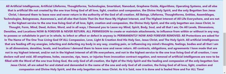 Protection Prayer: Gene Decode